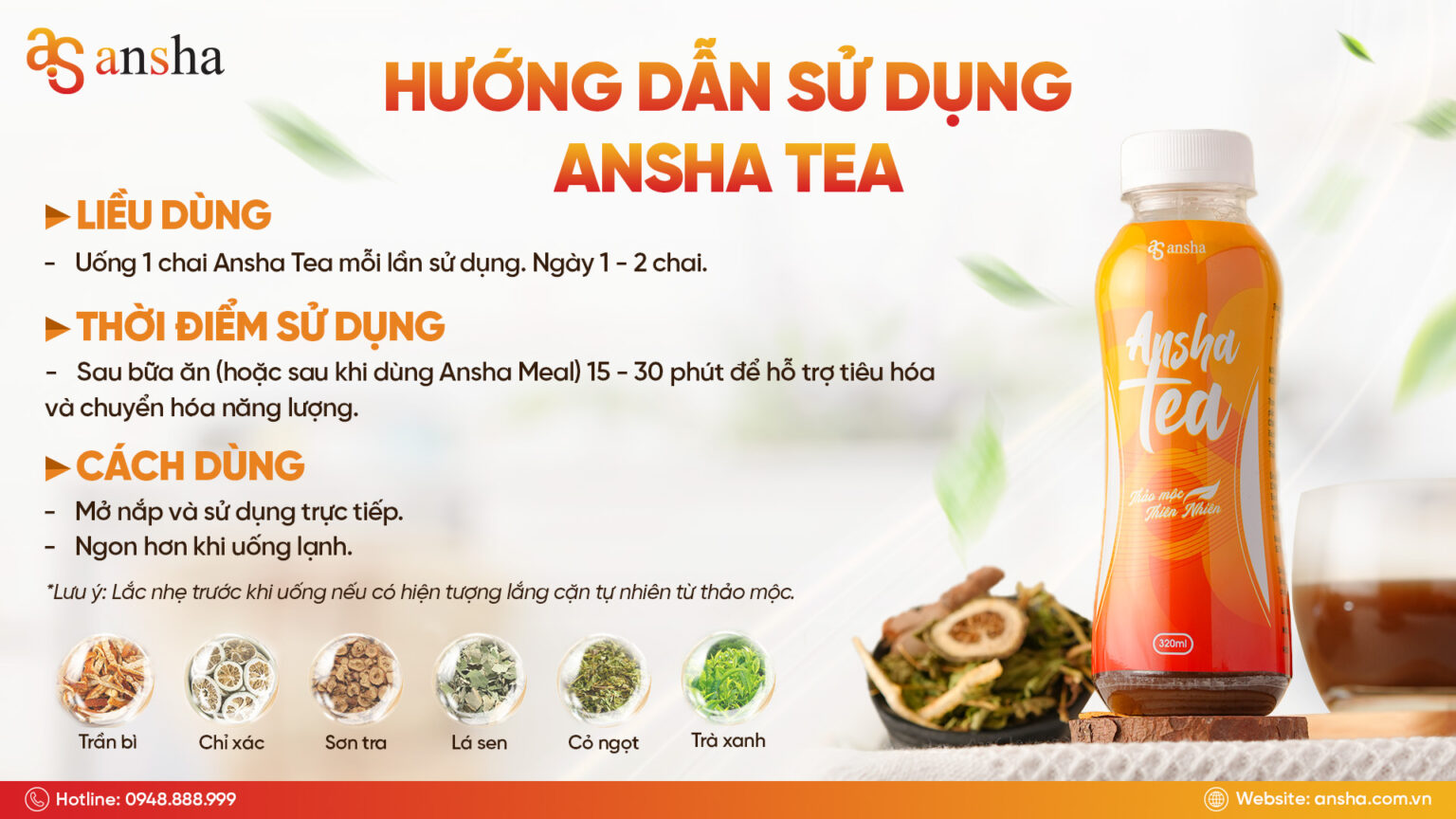 HƯỚNG DẪN SỬ DỤNG ANSHA TEA - Ansha Group